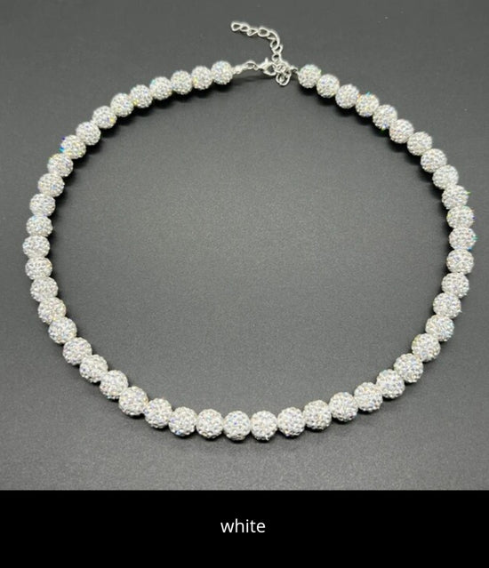 Baseball ice necklace 20 in. Glitter Rhinestone Beaded Necklace – Wild ...