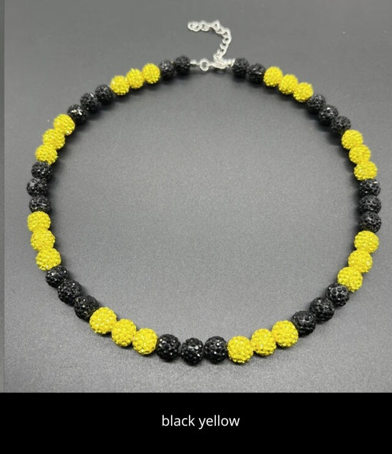 Baseball ice necklace 20 in. Glitter Rhinestone Beaded Necklace – Wild ...