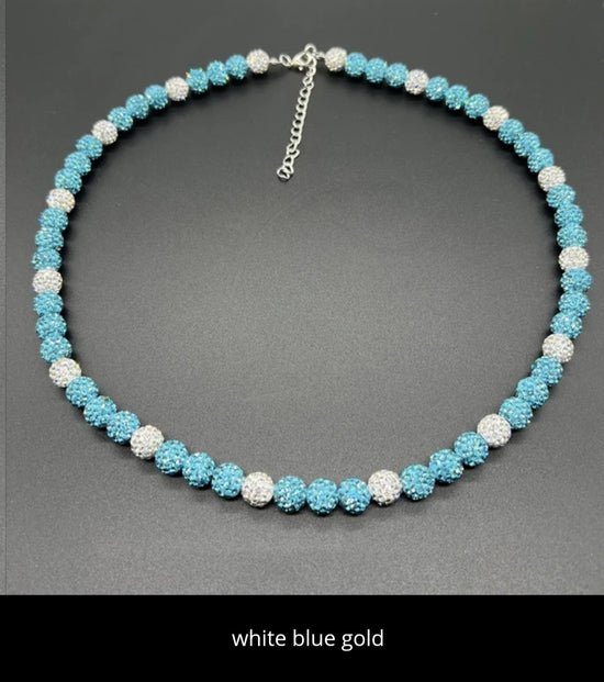 Baseball ice necklace 20 in. Glitter Rhinestone Beaded Necklace – Wild ...